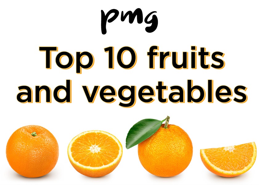 Top 10 fruit and vegetables on Produce Market Guide