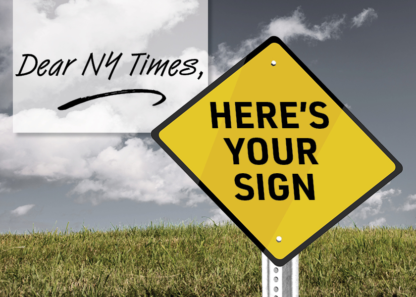 Dear NY Times: Here’s Your Sign | Drovers