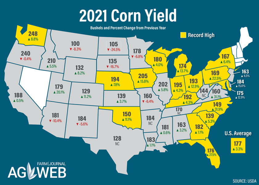 These 13 States Had Record Corn and Soybean Yields in 2021 | AgWeb